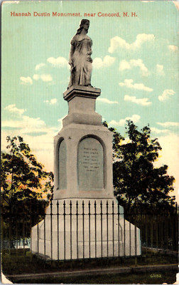Postcard Concord New Hampshire Hannah Dustin Monument Posted 1912 | eBay