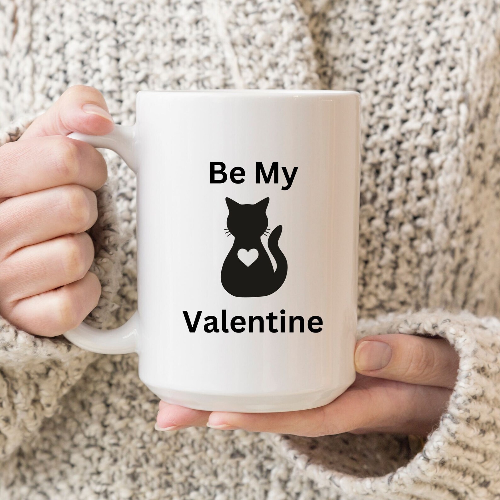 Be My Valentine Cat Mug Pet Lover Valentine's Day Mug Valentine's Day ...