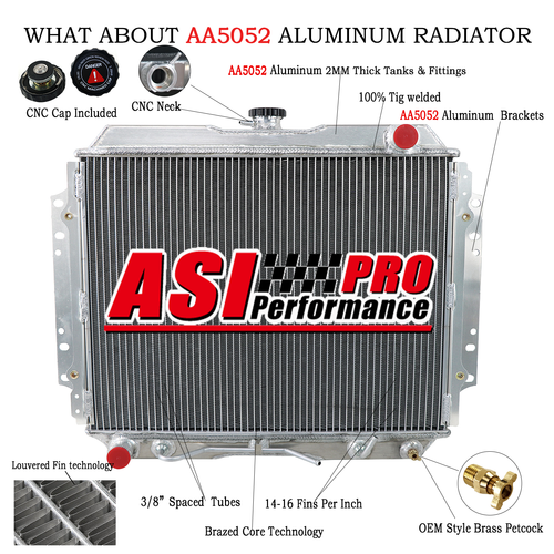 Aluminum Radiator For 1987-1997 HOLDEN RODEO TF G3 G6 2.2L 2.6L 4cyl AT ...