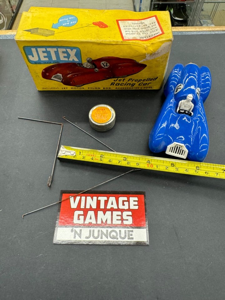 2 x Vintage JETEX Toy Jet Propelled Racing Cars Both Blue With Boxes ...