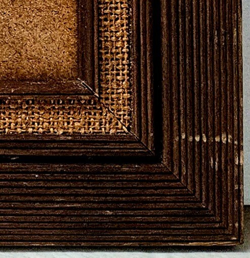 Pair of Vintage 1970's Wood and Burlap Picture Frames | eBay