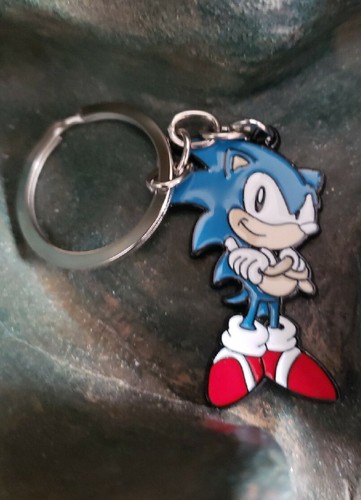 Sonic The Hedgehog Keychain Metal & Enamel -w/ Velvet Gift Pouch NEW | eBay
