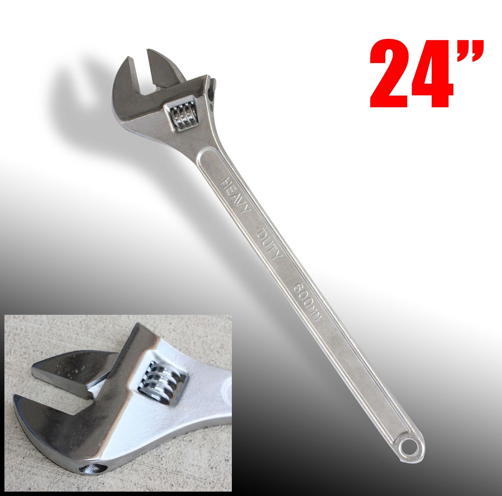 24" 24inch Adjustable Wrench 0-2-1/2" Wide Opening Jaw Hand Wrench | eBay