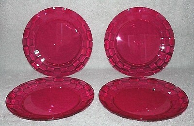 Tupperware NEW set (4) Ice Prisms Round Dessert/Luncheon Plates 8" dia ...