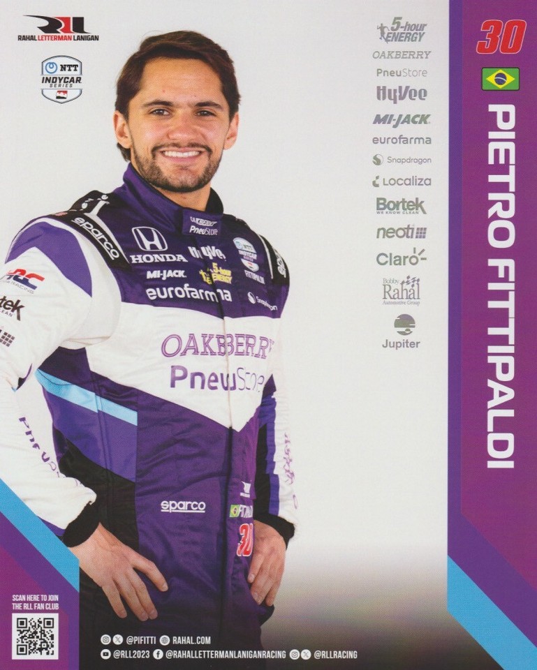2024 Pietro Fittipaldi Oakberry PneuStore Honda Dallara Indy Car Hero ...