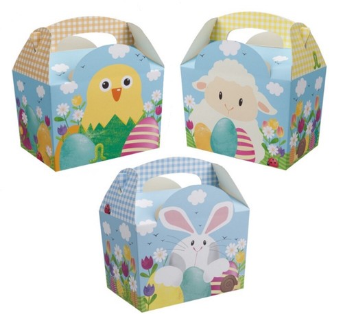 6 x Childrens Kids Themed Carry Food Meal Box Birthday Party Gift Bag ...