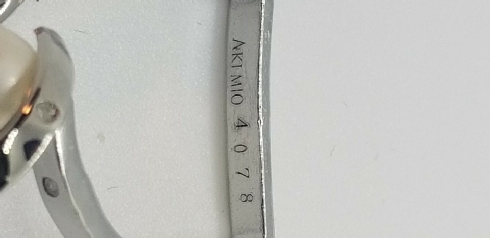 #3639967 Akimio DIA Pearl Ring Size 7 | eBay