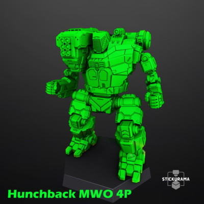 Hunchback MWO 4P Variant - Alternate Battletech Mechwarrior Miniatures ...