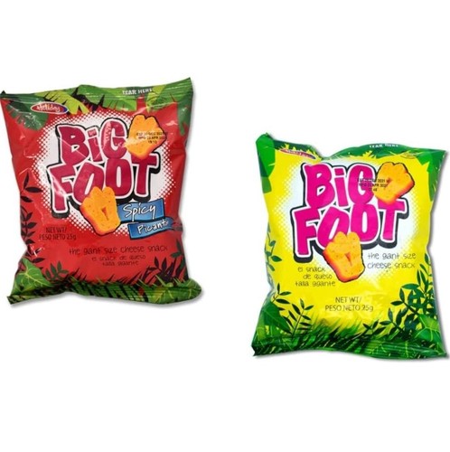 Assorted Holiday Big Foot, Cheese Snack 6 Regular and 6 Spicy (25g) | eBay