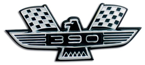 New Ford 390 Front Fender Air Cleaner Bird Emblem Black & Chrome | eBay