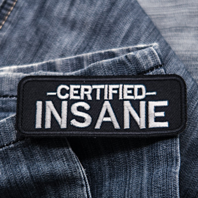 Certified Insane Embroidered Sew On Iron On Patch Badge Fabric Craft ...