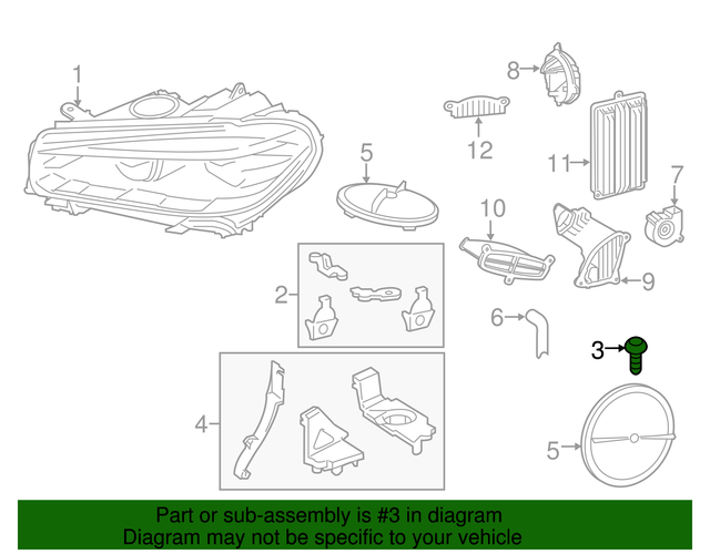 BMW 63117387835 Genuine OEM Headlamp Screw for sale online | eBay