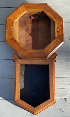 32" LARGE Antique Ingraham Wooden Regulator Wall Clock Case Only PARTS ...