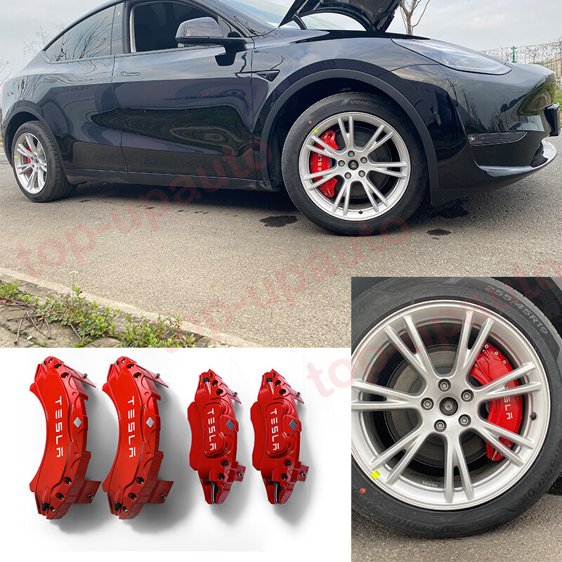 For Tesla Model Y 2020-2022 brake Flat Caliper Covers Aluminum alloy ...