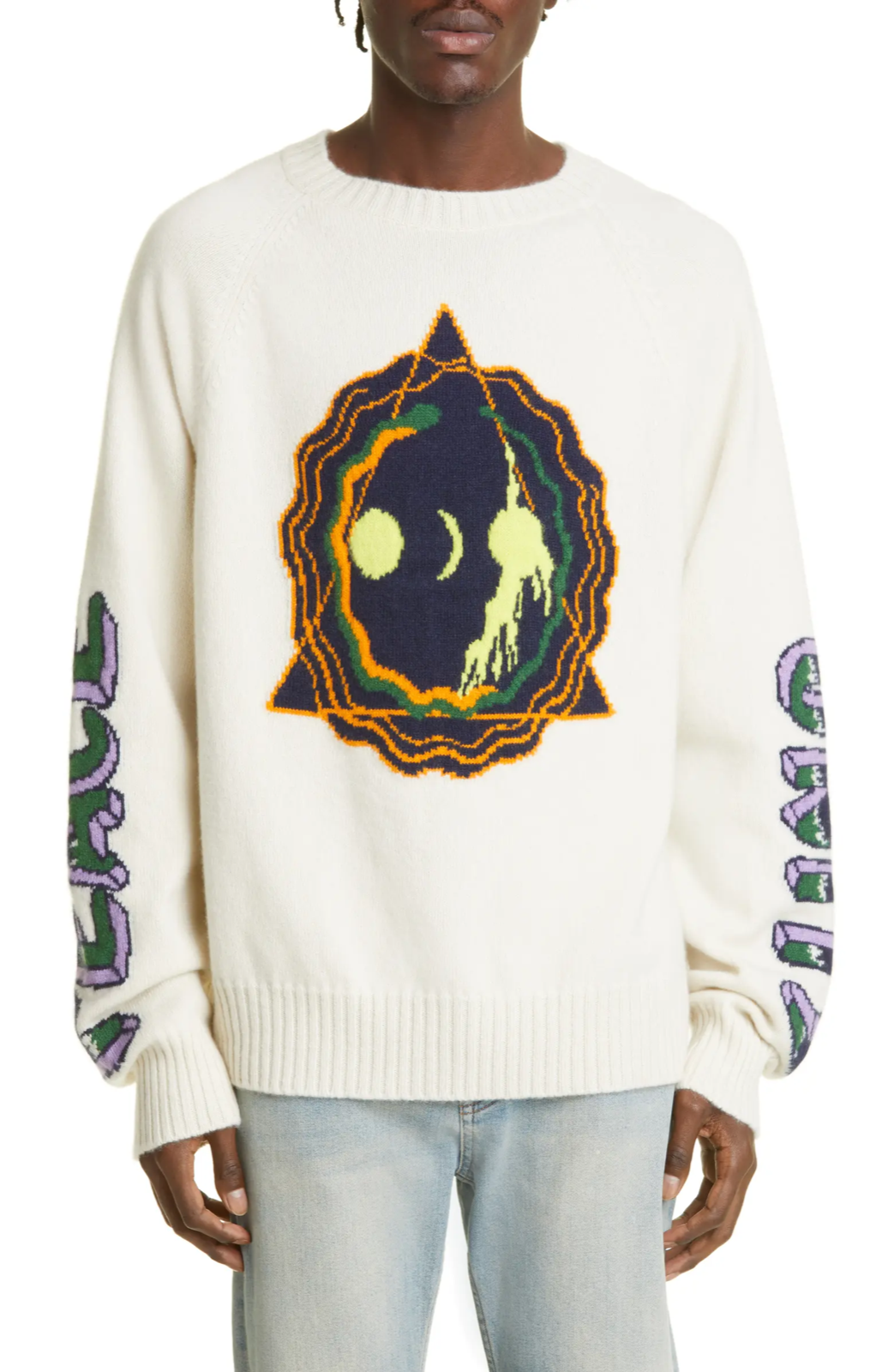 NWT The Elder Statesman S SMALL Peace Unity Cashmere Sweater | eBay