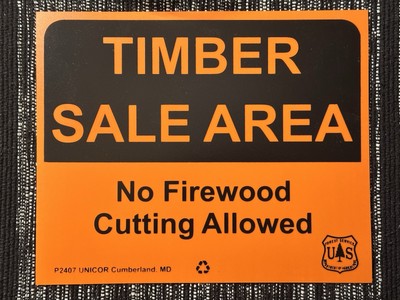 Vintage USFS US Forestry Forest Service ”TIMBER SALE AREA” Plastic Sign ...