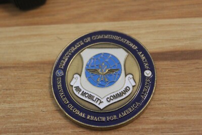 USAF AMC/A6 Assured Cyberspace Superiority Global Reach Challenge Coin ...