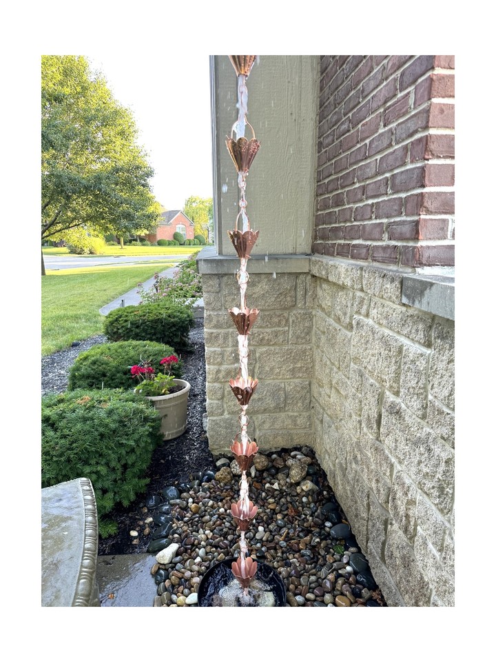 Rain Chains, Roof Gutter Downspout Channel, Rainwater Catcher/Diverter ...
