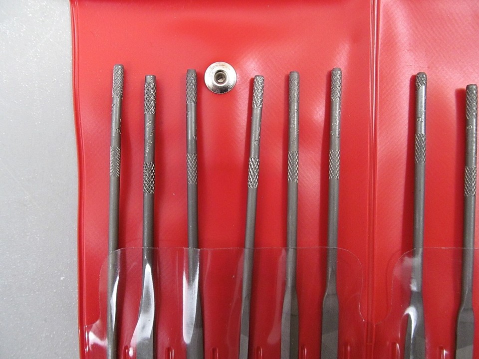 12 Pcs Nicholson 37398 XF 5-1/2 in Assorted Round Handle Needle Files ...