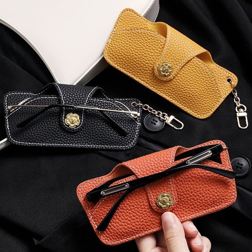 Fashion PU Leather Camellia Glasses Storage Bag Sunglasses Case With ...