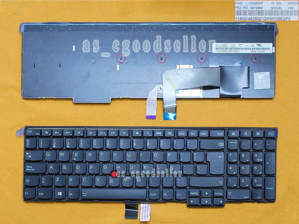 New for LENOVO Thinkpad W540 W541 W550 W550s Keyboard Spanish Teclado 4 ...