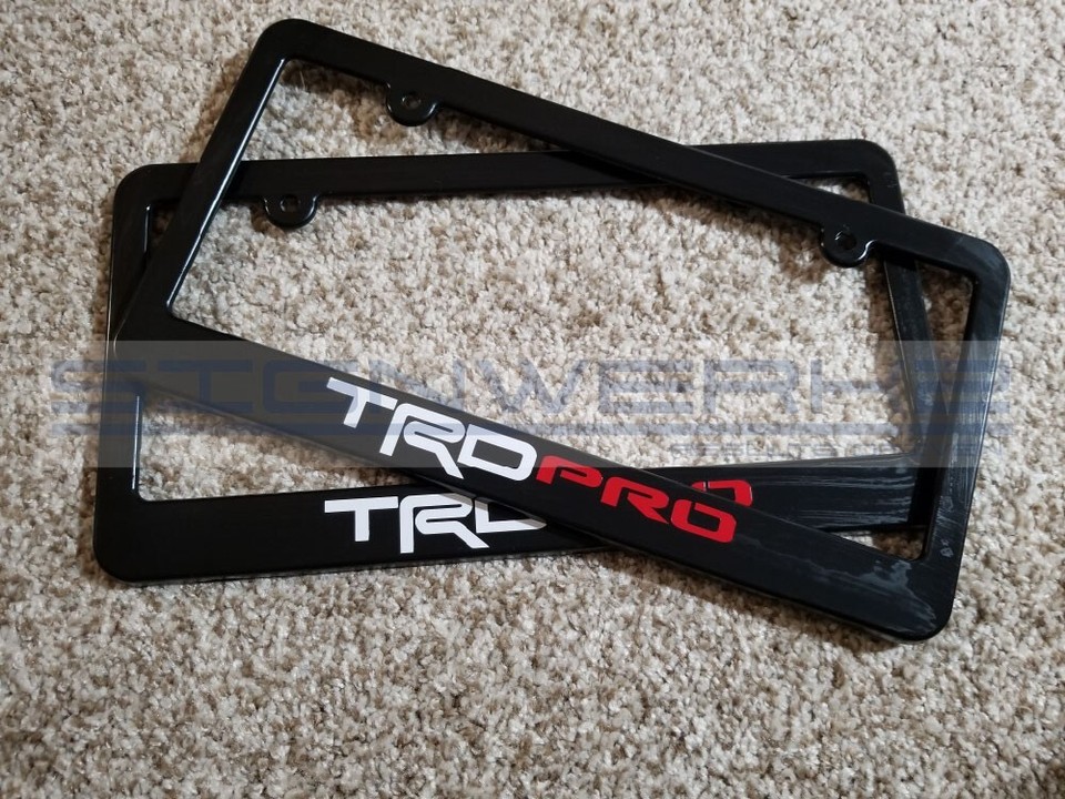 TRD Pro License Plate Frames Tundra Tacoma 4 runner New 2 colors - Pair ...