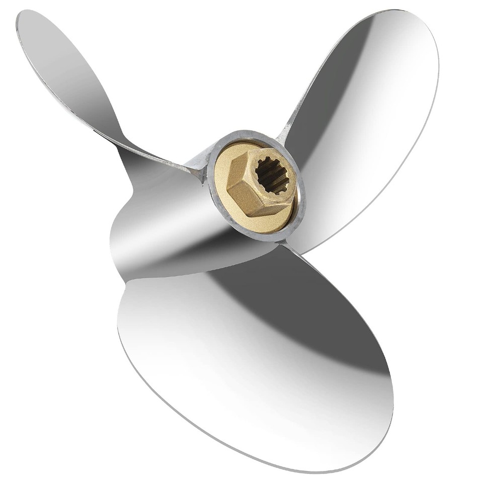 10.38x18p Chopper Boat Propeller | 48-43592A61 | Yamaha 20-30 HP 10 ...