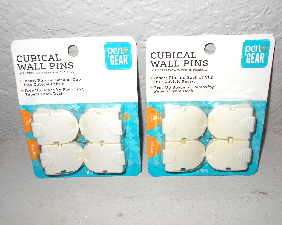 Pen + Gear Two Packs Of 4 Each Cubical Wall Pins | eBay