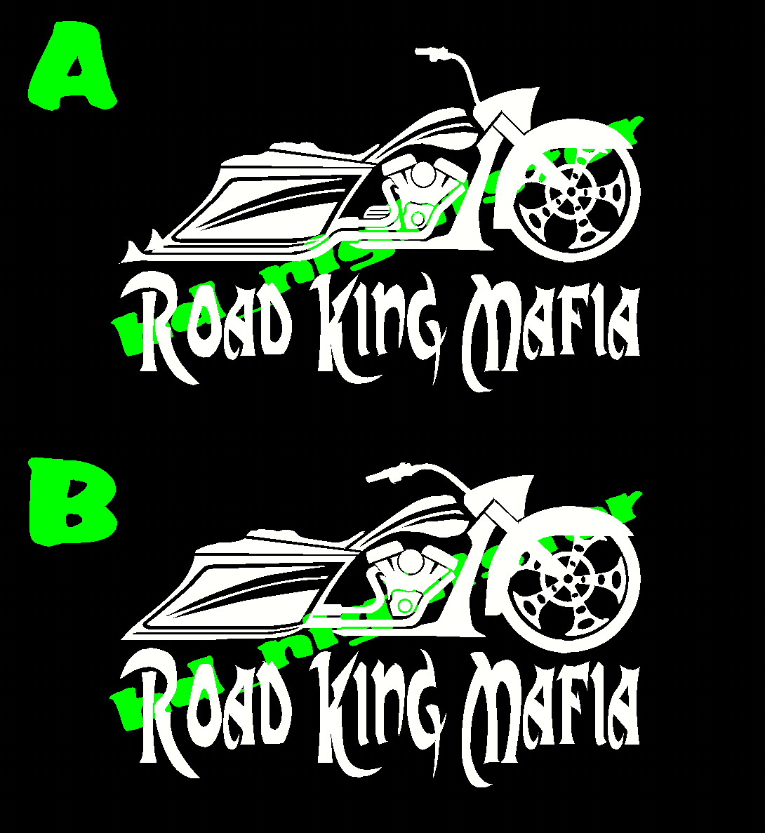 Bagger Motorcycle Decals Bagger Style Motorcycle Vector Illustration