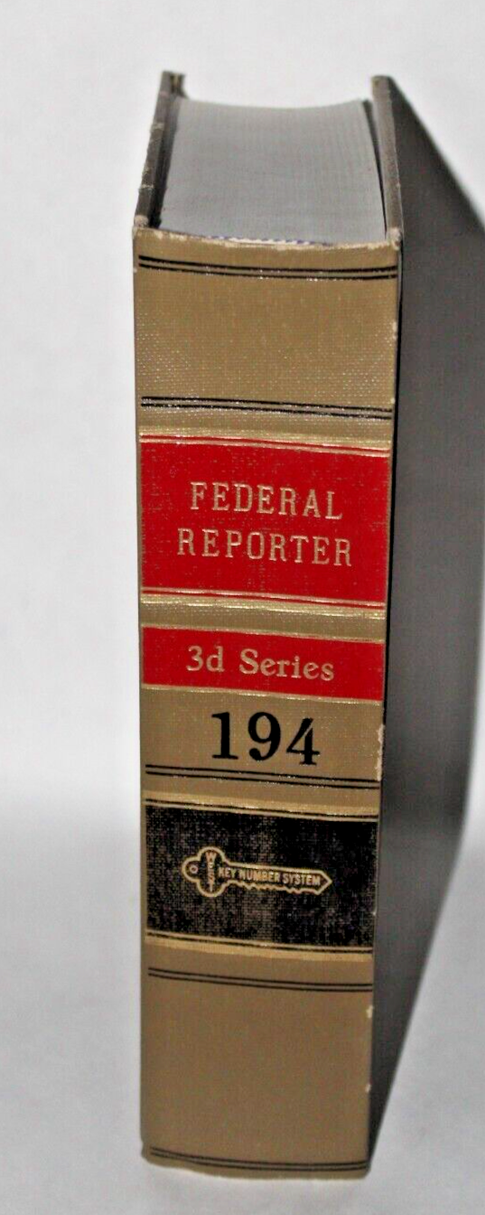 Federal Reporter 3d Series Volume 194 law reference book copyright 2000 ...