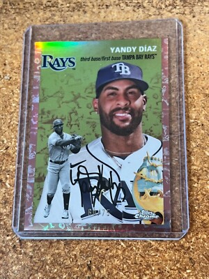 2023 Topps Chrome Platinum Anniversary Rose Toile Gold # 163 Yandy Diaz ...
