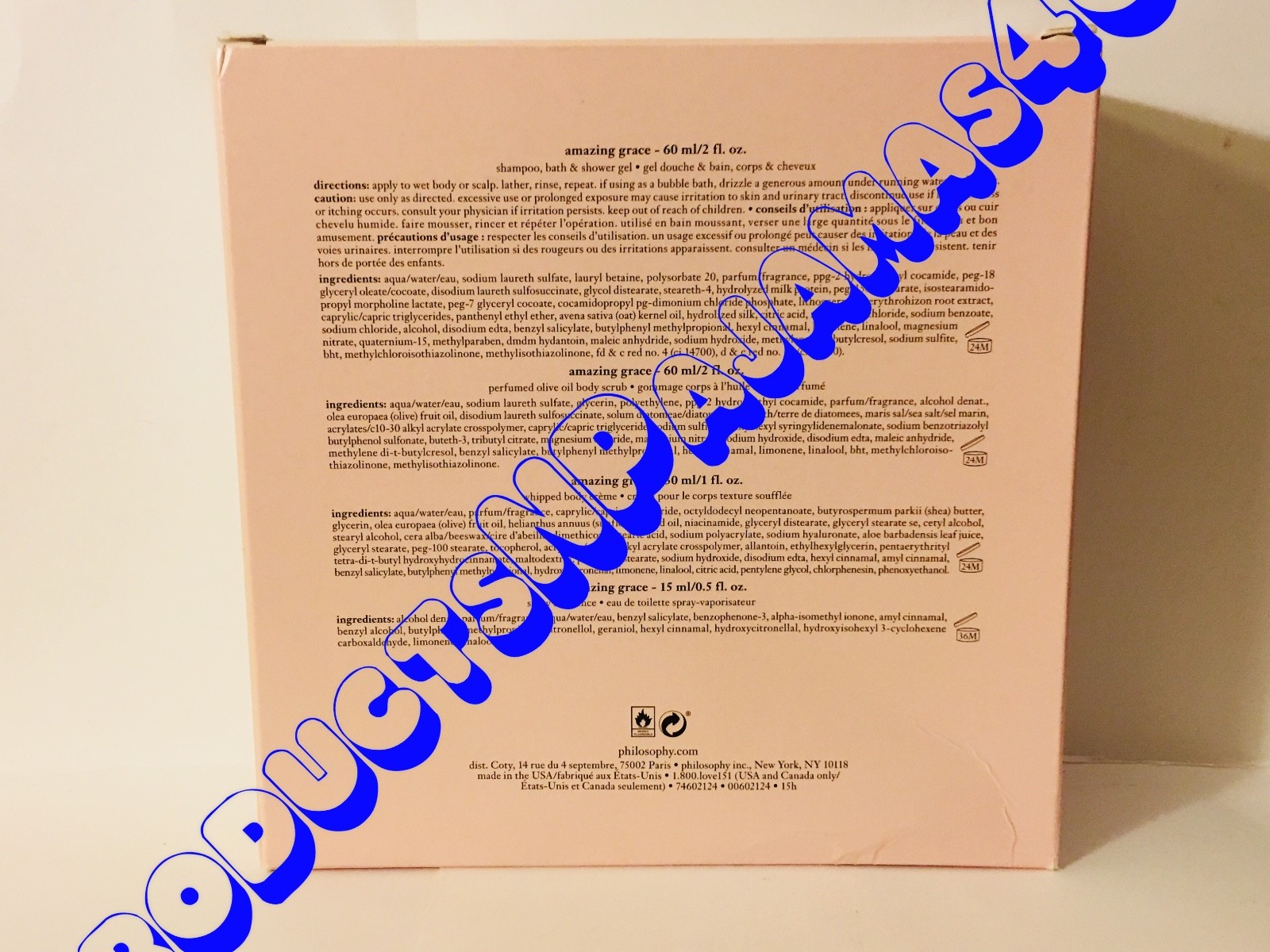 LOT for 4~Philosophy AMAZING GRACE Gift SET~Free PRIORITY SHIPPING ...