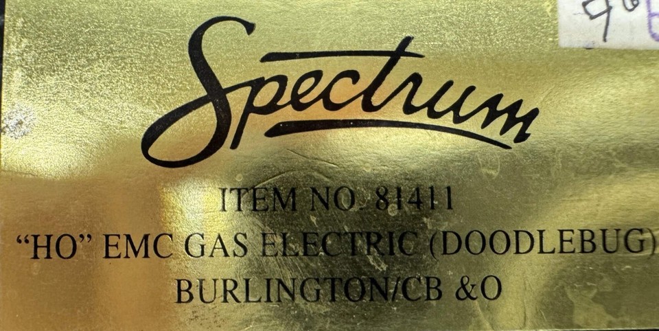 HO - Spectrum 81411 Burlington/CB&Q EMC Gas/Electric (Doodlebug) 9909 ...