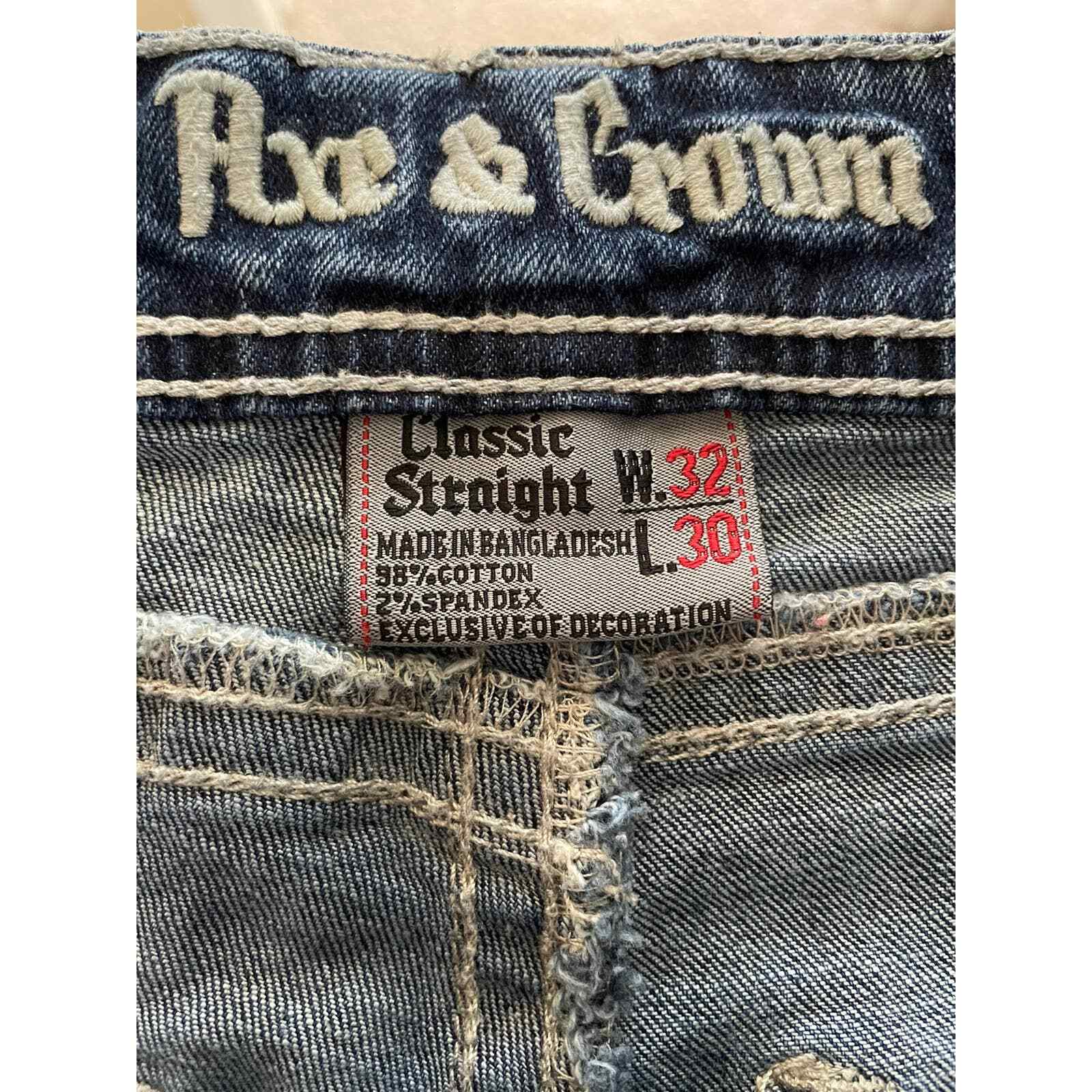 Axe and Crown Classic Distressed Jeans Men's sz 32x30… - Gem