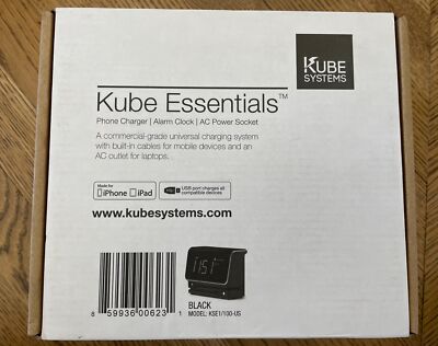 Kube Essentials Phone Charger/Alarm Clock/AC Power Socket | eBay
