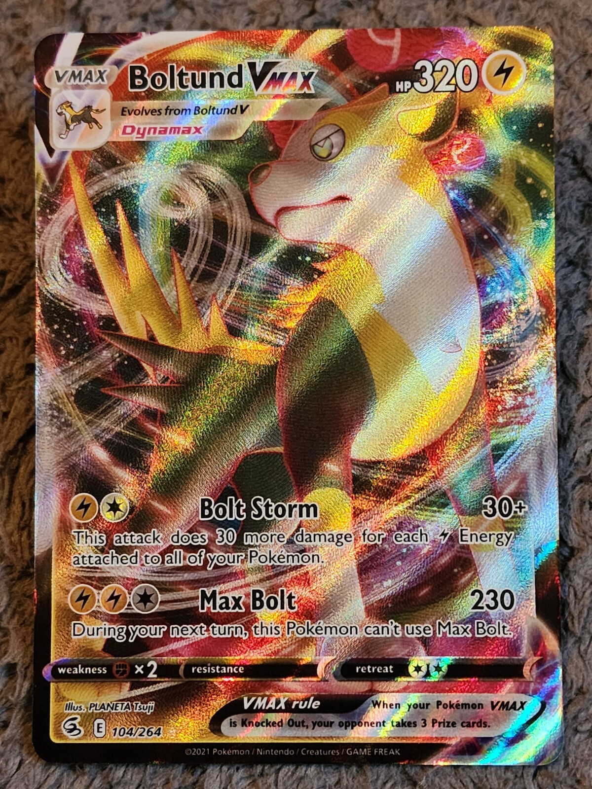 Boltund VMAX 104/264 Ultra Rare Fusion Strike Pokemon TCG NM | eBay