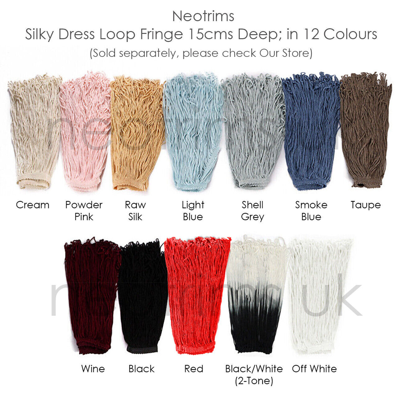 Silky Dress Loop Fringe 15cms Deep Fringing Chainette Trim Curtain,Home ...