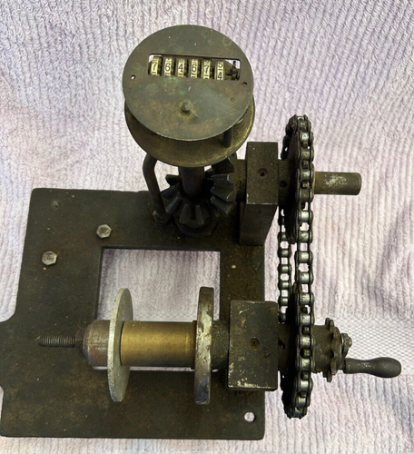 Antique Hand Crank Coil Winding Machine with counter, works! Steampunk ...