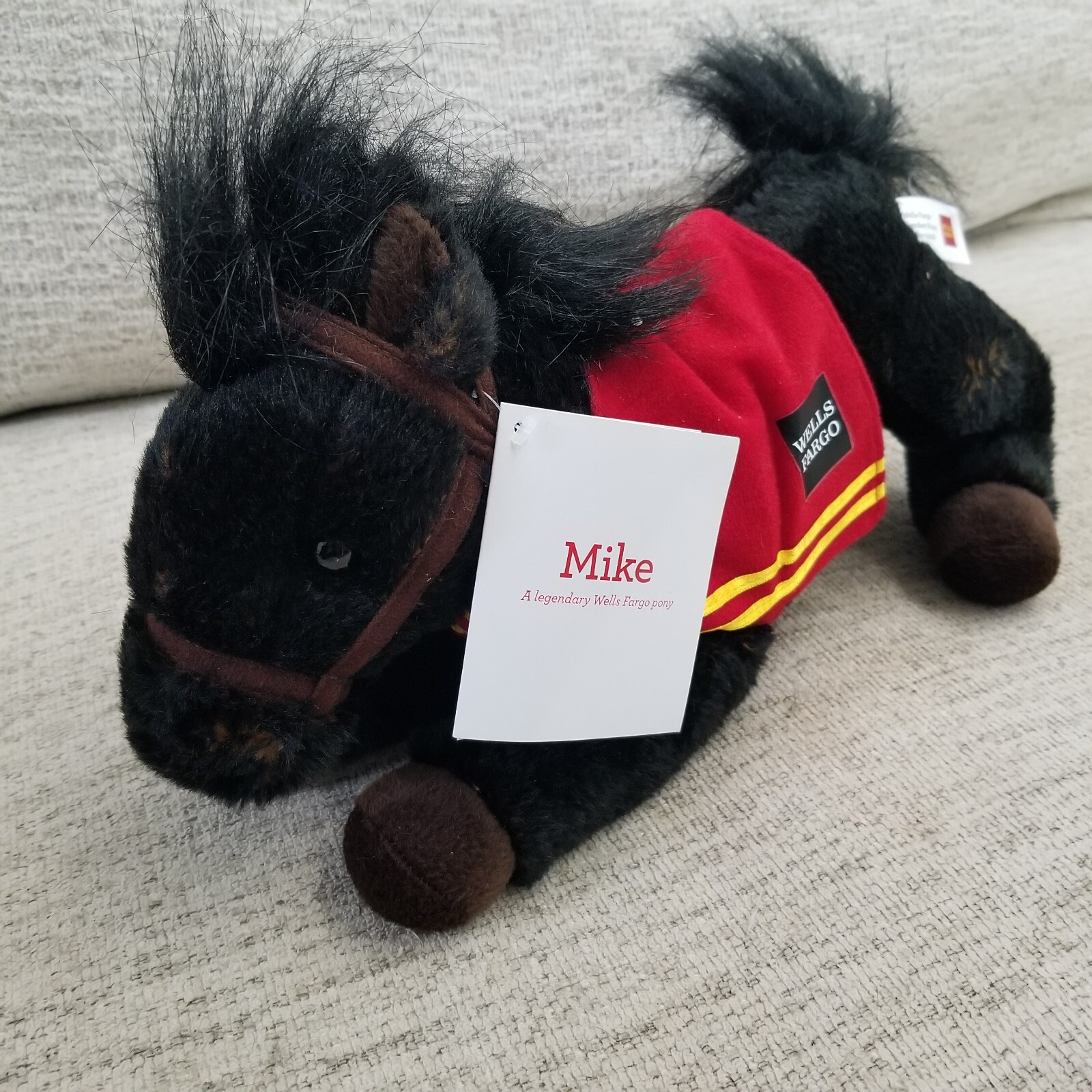 WELLS FARGO Legendary Pony "MIKE" 2016 Black Horse Plush Stuffed Animal ...