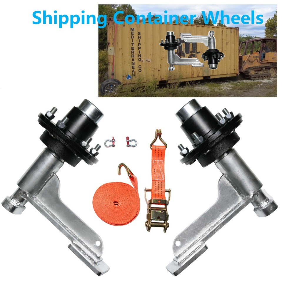 6x 5.5 Lug Superior Shipping Container Wheels, Spindle Kit（thickened ...