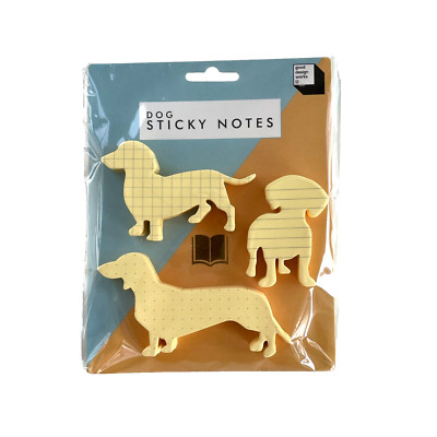 NEW Set of 3 Dog Sticky Notes Dog Shaped Sticky Note Pads Dachshund | eBay