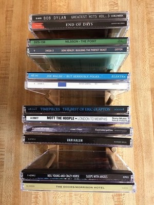 Lot Of 12 Rock Classic Rock Hard Rock CD’s In Wood Storage Stand | eBay