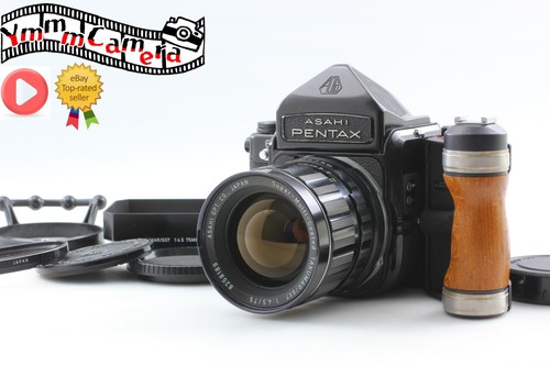 [Near MINT w/Hood] Pentax 6x7 67 Film Camera Eye Level 70mm f4.5 lens ...