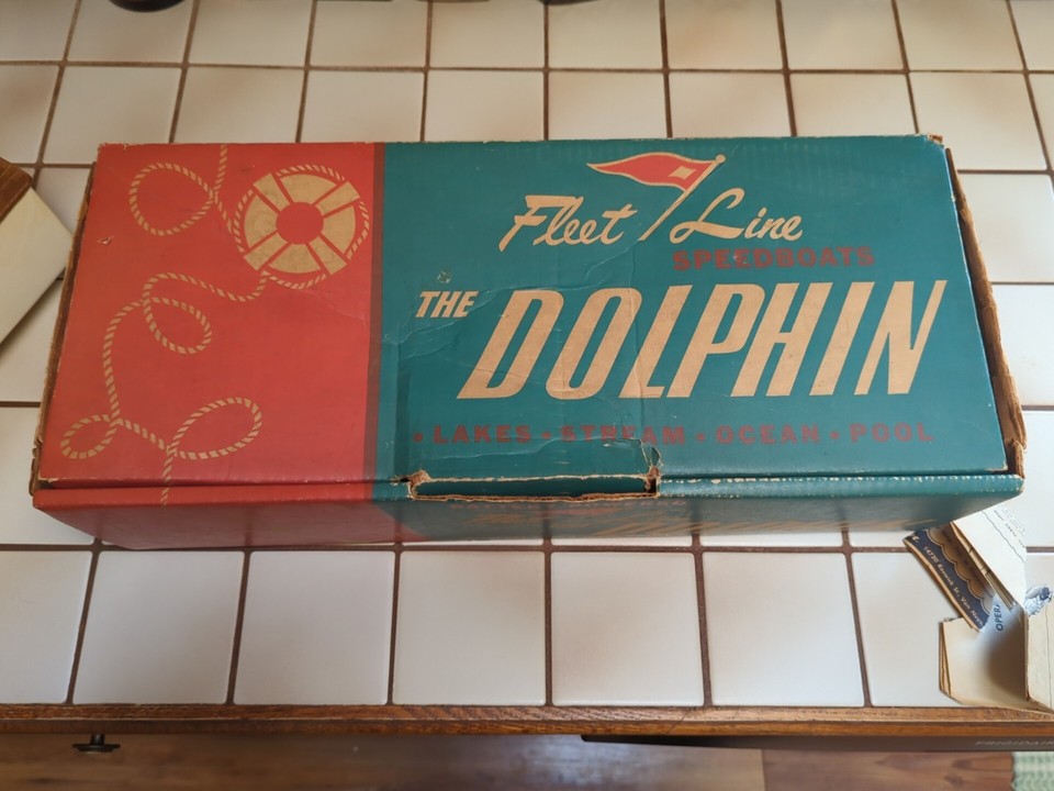 Vintage 1950s 1960s Fleet Line Dolphin Boat with Box | eBay