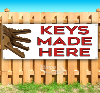 KEYS MADE HERE Advertising Vinyl Banner Flag Sign Many Sizes USA | eBay