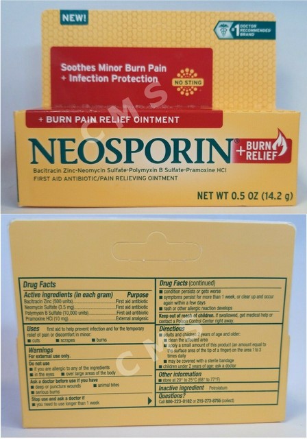 NEOSPORIN Burn Pain Relief Ointment Exp 09/2020 for sale online | eBay