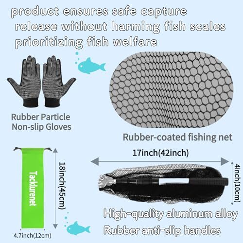 Folding Kayak Fishing Net with Telescopic Fishing Net Three Adjustable ...