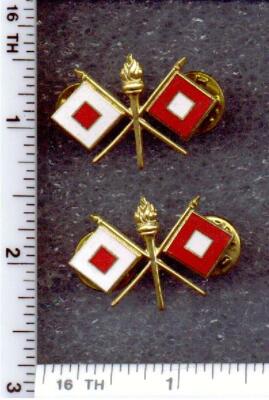 Sheriff's Department "Communications" Crossed Flags Collar Pins (set of ...