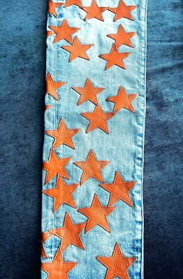 Amiri Chemist Orange Leather Star Men Denim Size 36 | eBay Amiri Chemist Orange Leather Star Men Denim Size 36 | eBay