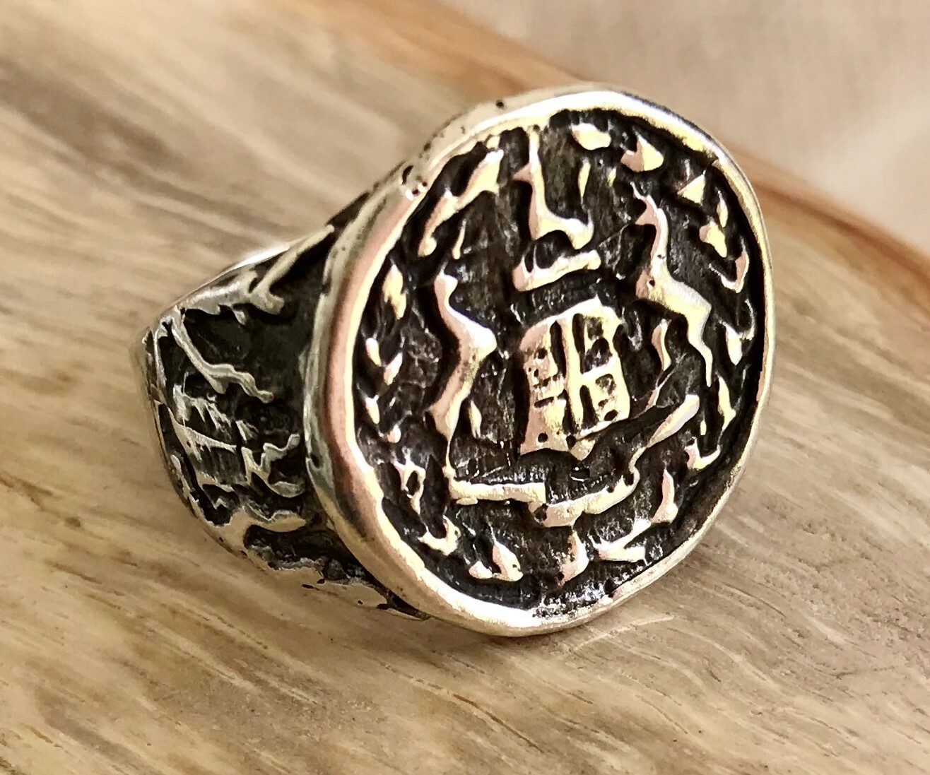 ATOCHA Coin Ring Mens 925 Sterling Silver Sunken Treasure Shipwreck ...